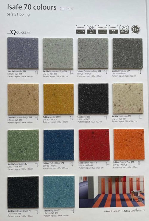IVC iSafe 70 Colours Safety Vinyl (2m Wide) | That Carpet Tile Company ...